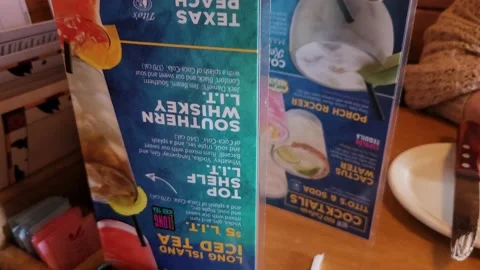 Texas Roadhouse Restaurant Menu Tabletop... | Stock Video | Pond5