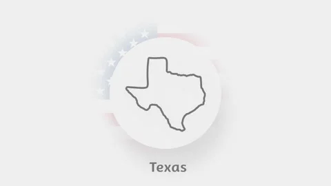 Texas State of USA. Animated map of USA ... | Stock Video | Pond5