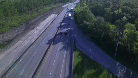 Texas welcome center. highway road with ... | Stock Video | Pond5