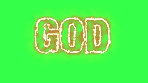 Text animation of the word GOD. burning ... | Stock Video | Pond5