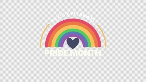 Text celebrate pride month animation on ... | Stock Video | Pond5