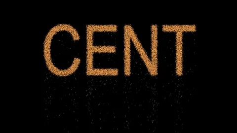 text CENT appears from the sand, then cr... | Stock Video | Pond5
