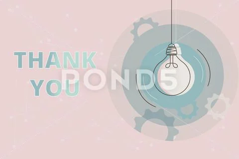 Text sign showing Thank You. Word Written on a polite expression used ...