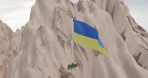 Textile film animation ukrainian flag wa... | Stock Video | Pond5