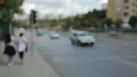 Texture blur street views of the city ro... | Stock Video | Pond5