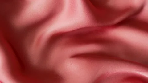Texture of Light Red Shiny Silk Fabric, ... | Stock Video | Pond5