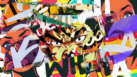 Textured animation with paper transition... | Stock Video | Pond5