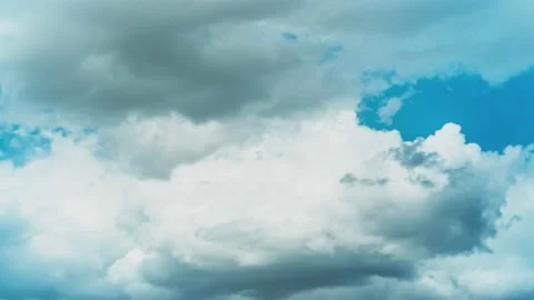Textured cumulus snow-white clouds bgut ... | Stock Video | Pond5