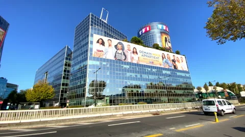TF1 headquarters building near Paris, Fr... | Stock Video | Pond5