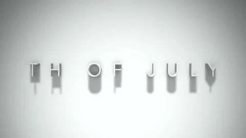 th of july 3D title animation with shado... | Stock Video | Pond5