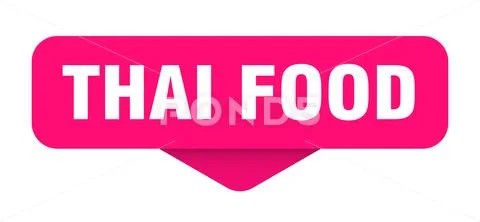 Thai food sticker. thai food sign on transparent background: Graphic ...