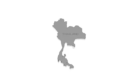 Thailand animated map with alpha channel... | Stock Video | Pond5