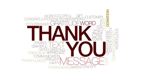 Thank you animated word cloud, text desi... | Stock Video | Pond5
