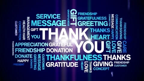 Thank You animated word cloud,text desig... | Stock Video | Pond5