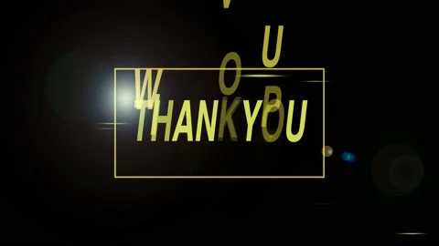 Thank You motion background yellow strea... | Stock Video | Pond5