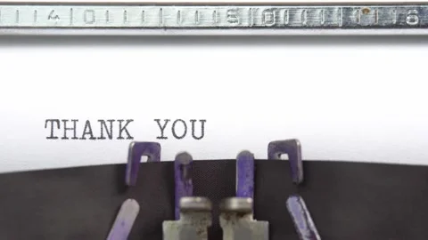 Thank You phrase closeup being typing an... | Stock Video | Pond5