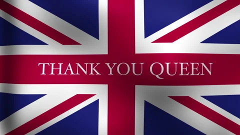 Thank you Queen Elizabeth england flag w... | Stock Video | Pond5