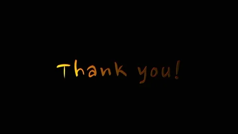THANK YOU text animation with alpha chan... | Stock Video | Pond5