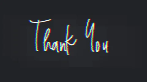THANK YOU text animation glitch | Stock Video | Pond5