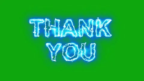 Thank You text with lightning sparks on ... | Stock Video | Pond5