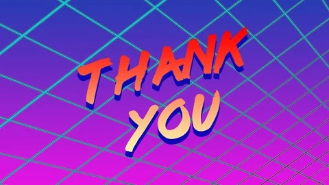 THANK YOU Title Animated Retro Futuristi... | Stock Video | Pond5