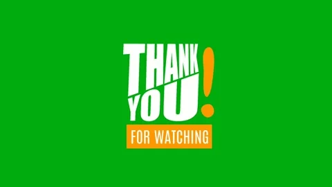 Thank you for watching ! text animation ... | Stock Video | Pond5