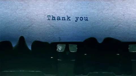 thank you Word Typing Centered on a Sh... | Stock Video | Pond5