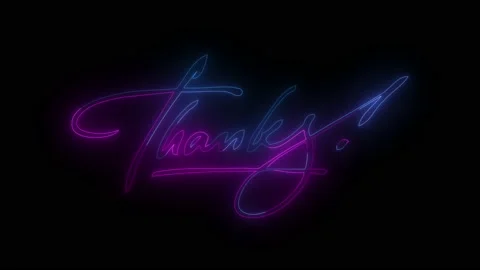 Thanks neon sign fluorescent light glowi... | Stock Video | Pond5