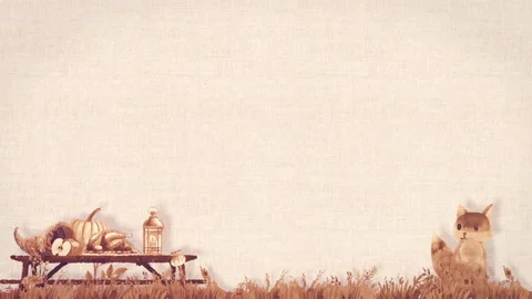 Thanksgiving Background : Fox and Cornuc... | Stock Video | Pond5