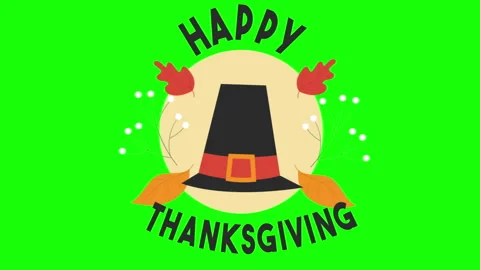 Thanksgiving Cartoon Intro Animation On ... | Stock Video | Pond5
