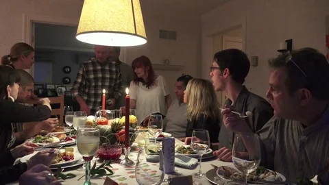 Thanksgiving Meal with Family | Stock Video | Pond5