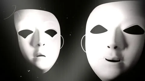 theater mask masks happy sad face 2 | Stock Video | Pond5