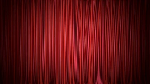 Theater red curtain 3D animation with ch... | Stock Video | Pond5