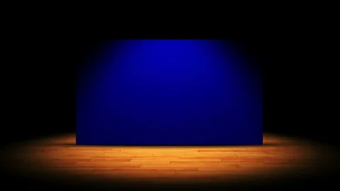 Theater Stage and Blue Screen Animation,... | Stock Video | Pond5