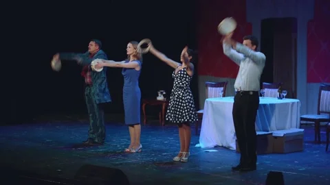 Theatrical production, performance in th... | Stock Video | Pond5
