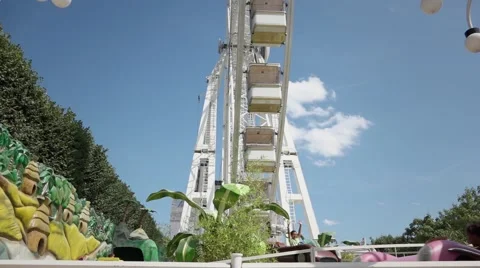 Theme Park Race Cars Kids Playing - 60fp... | Stock Video | Pond5