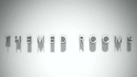 themed rooms 3D title animation white te... | Stock Video | Pond5