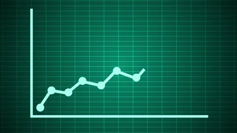 Themed Upward Trend Line Graph Animation... | Stock Video | Pond5