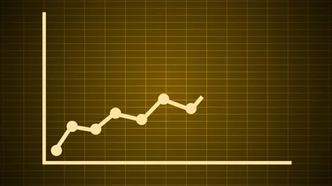 Themed Upward Trend Line Graph Animation... | Stock Video | Pond5