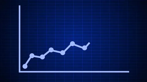 Themed Upward Trend Line Graph Animation... | Stock Video | Pond5