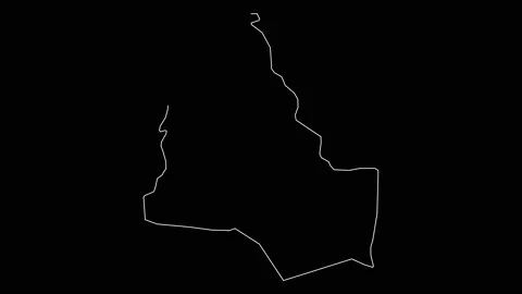 Theqar Iraq governorate map outline anim... | Stock Video | Pond5