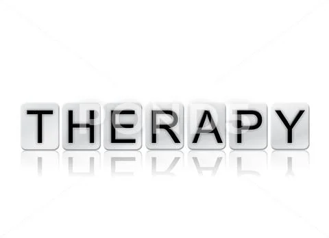 Therapy Isolated Tiled Letters Concept and Theme Illustration #70252692