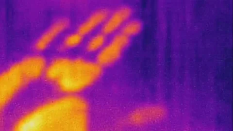 Thermal Imaging Footage with Hand Print ... | Stock Video | Pond5