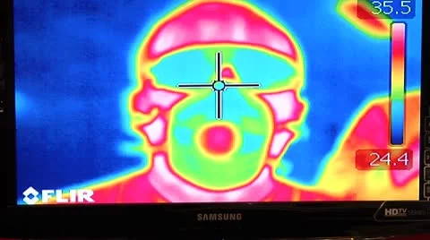Thermal imaging. human face | Stock Video | Pond5