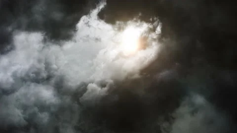 thick dark clouds moving in the sky with... | Stock Video | Pond5