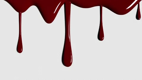 Thick Red Blood Drips On Alpha | Stock Video | Pond5
