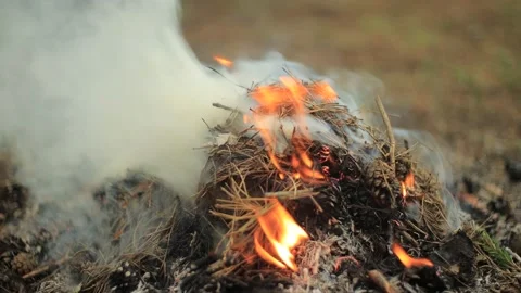 thick smoke from a flaring fire, orange ... | Stock Video | Pond5