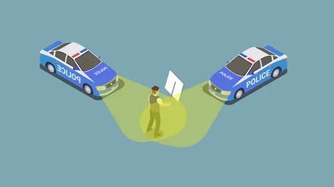 Thief animation arrested by police while... | Stock Video | Pond5