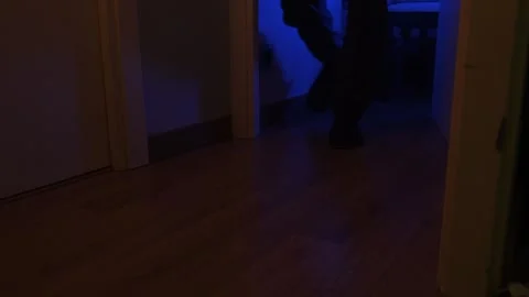 The thief in the house is running away f... | Stock Video | Pond5