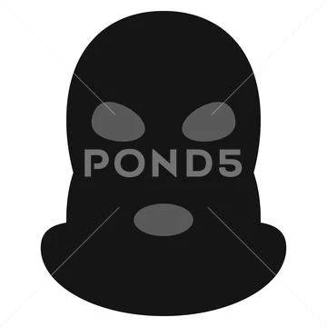 Thief mask flat clipart vector illustration Illustration #167521564